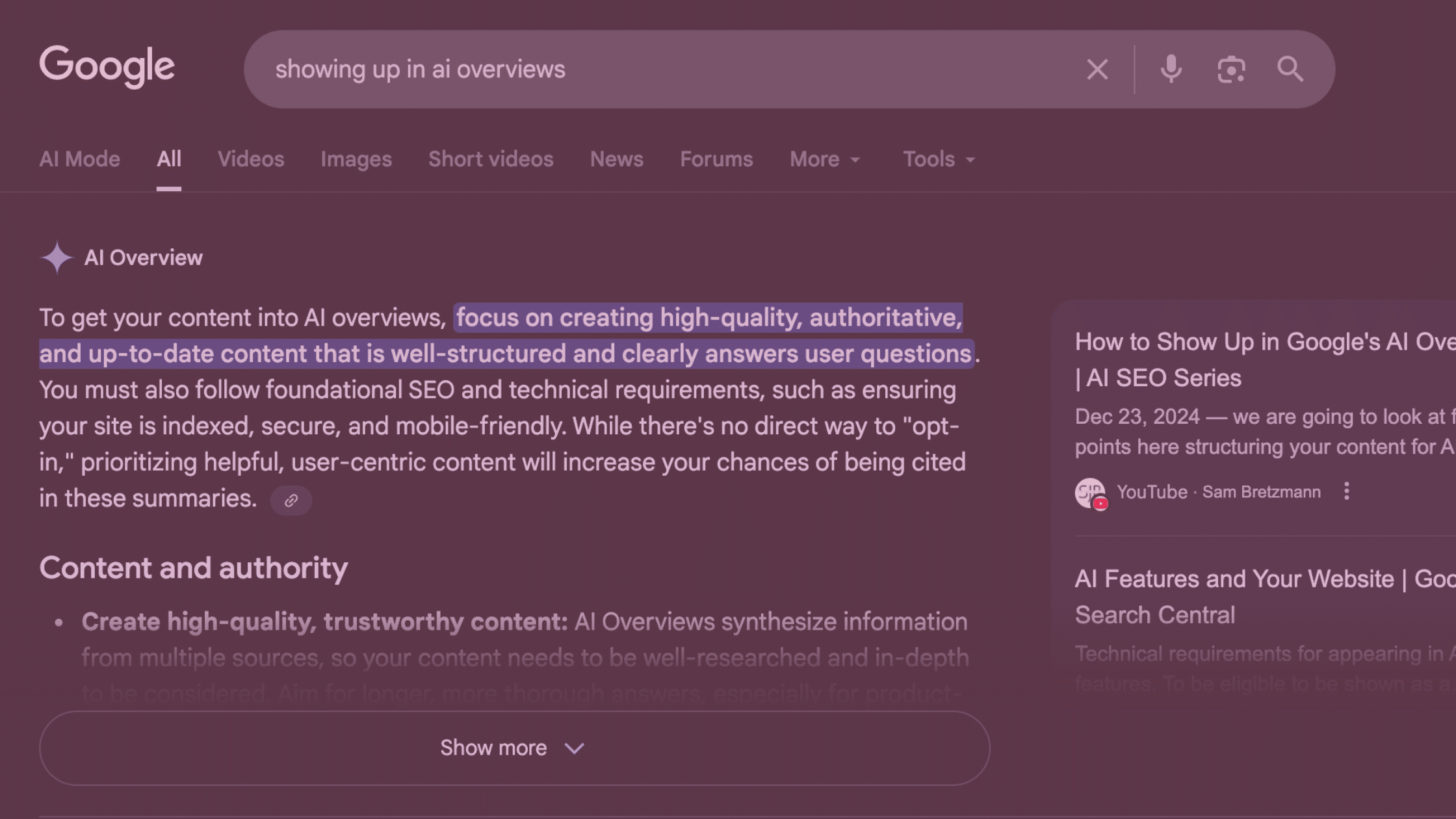 How to Show Up in Google's AI Overviews | BASE Search Marketing